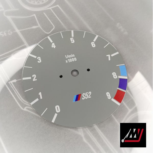 BMW E30 Gray RPM Cluster Face Inspired by the E46 M3 Cluster Design ...