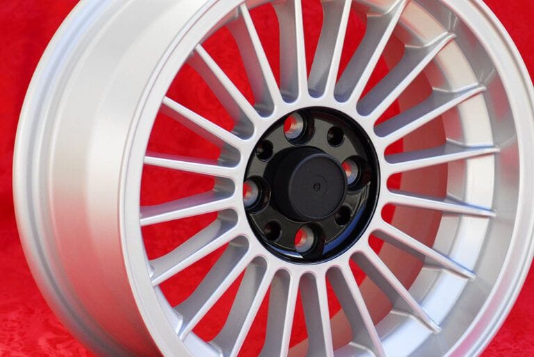 BMW Alpina Style 7x15 ET12 4x100 silver/black 1500-2000tii, 1502 ...