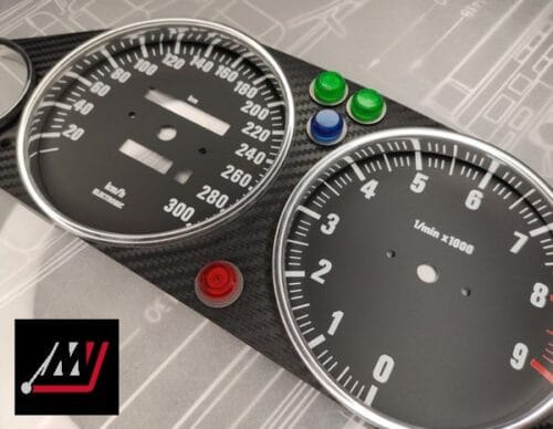 BMW E30 Track Cluster Conversion Kit (With Light Indication Covers)